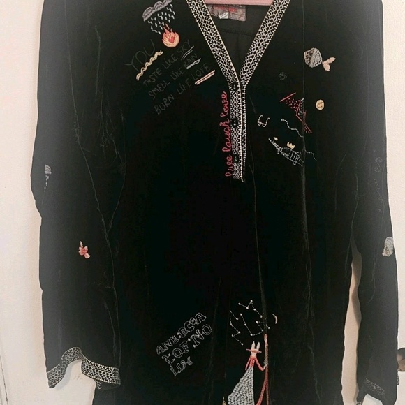 Johnny Was | Tops | Johnny Was Velvet Embroidered Tunic Extra Large ...